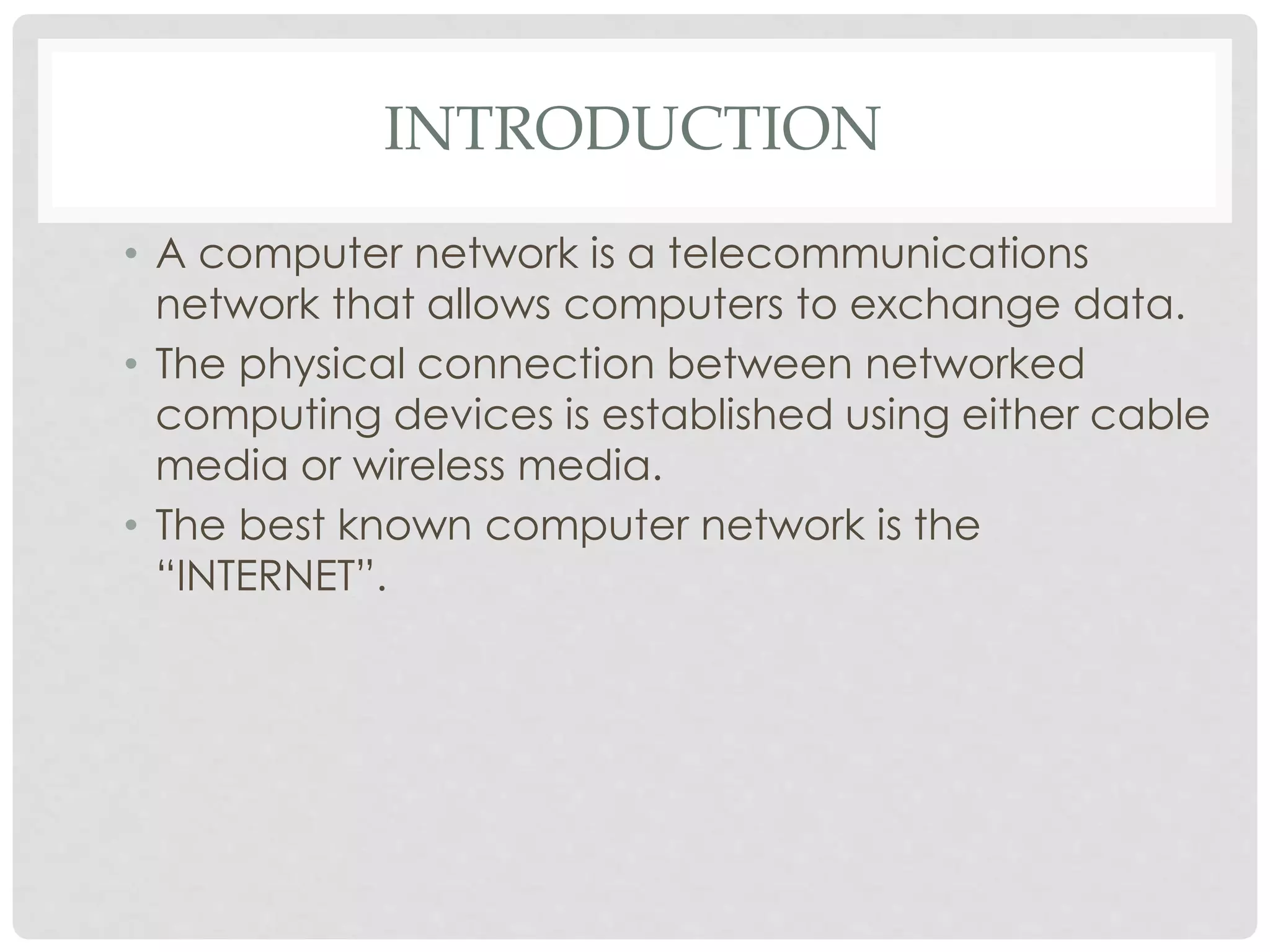 PPT Introduction to types of networks | PPTX