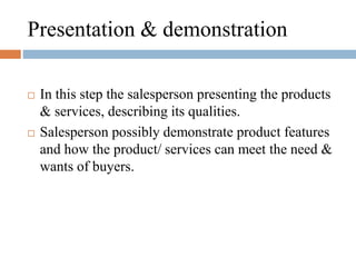The Personal Selling Process | PPTX
