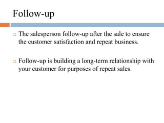 The Personal Selling Process | PPTX