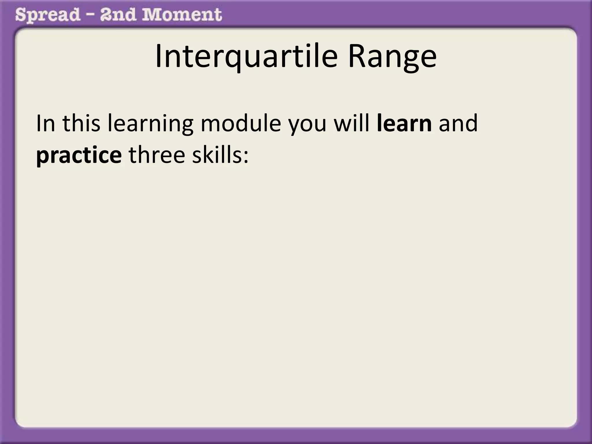 Iq range select - run - interpret | PPTX