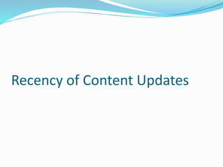Recency of Content Updates | PPTX