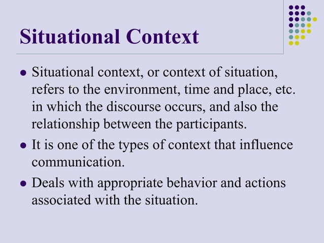 Situational Context | PPTX