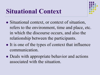 Situational Context | PPT