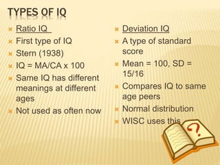 IQ Test- Intelligence Testing | PPTX