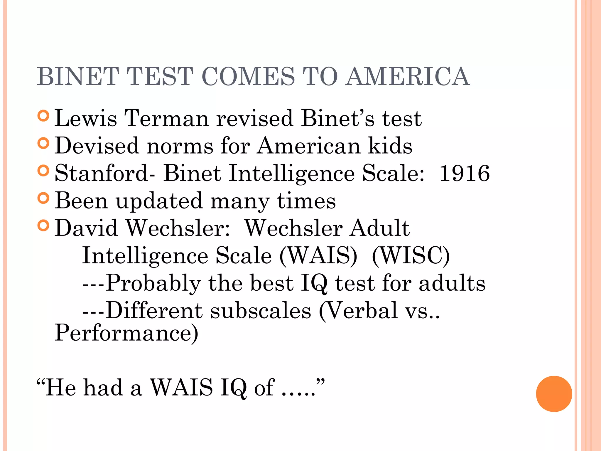 Iq test and intelligence | PPT