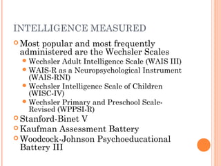 Iq test and intelligence | PPT