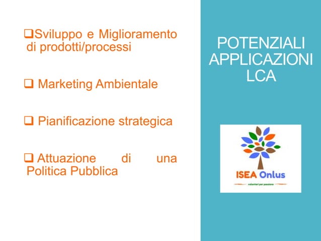 I QUADERNI DELL'ISEA - Life Cycle Assessment | PPT
