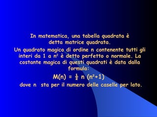 I quadrati magici | PPT