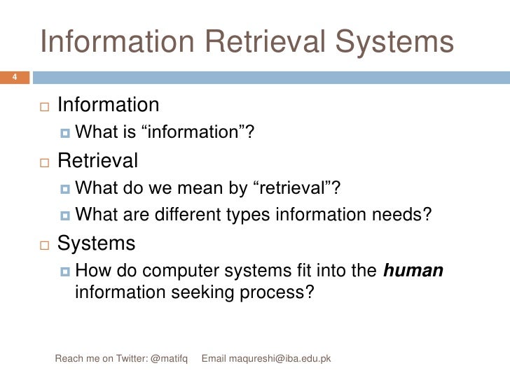 Information Retrieval Information Retrieval