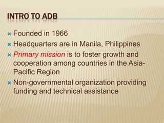 Asian Development Bank | PPTX