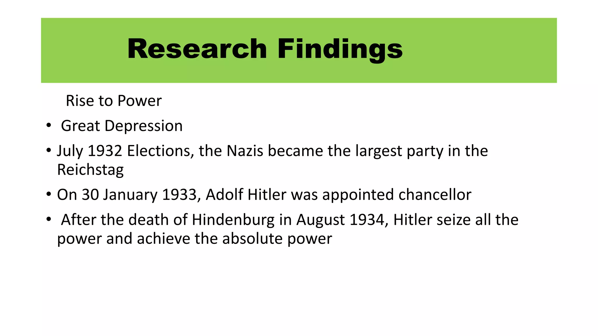 the rise and struggle of hitler | PPT