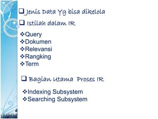 Information Retrieval | PPT