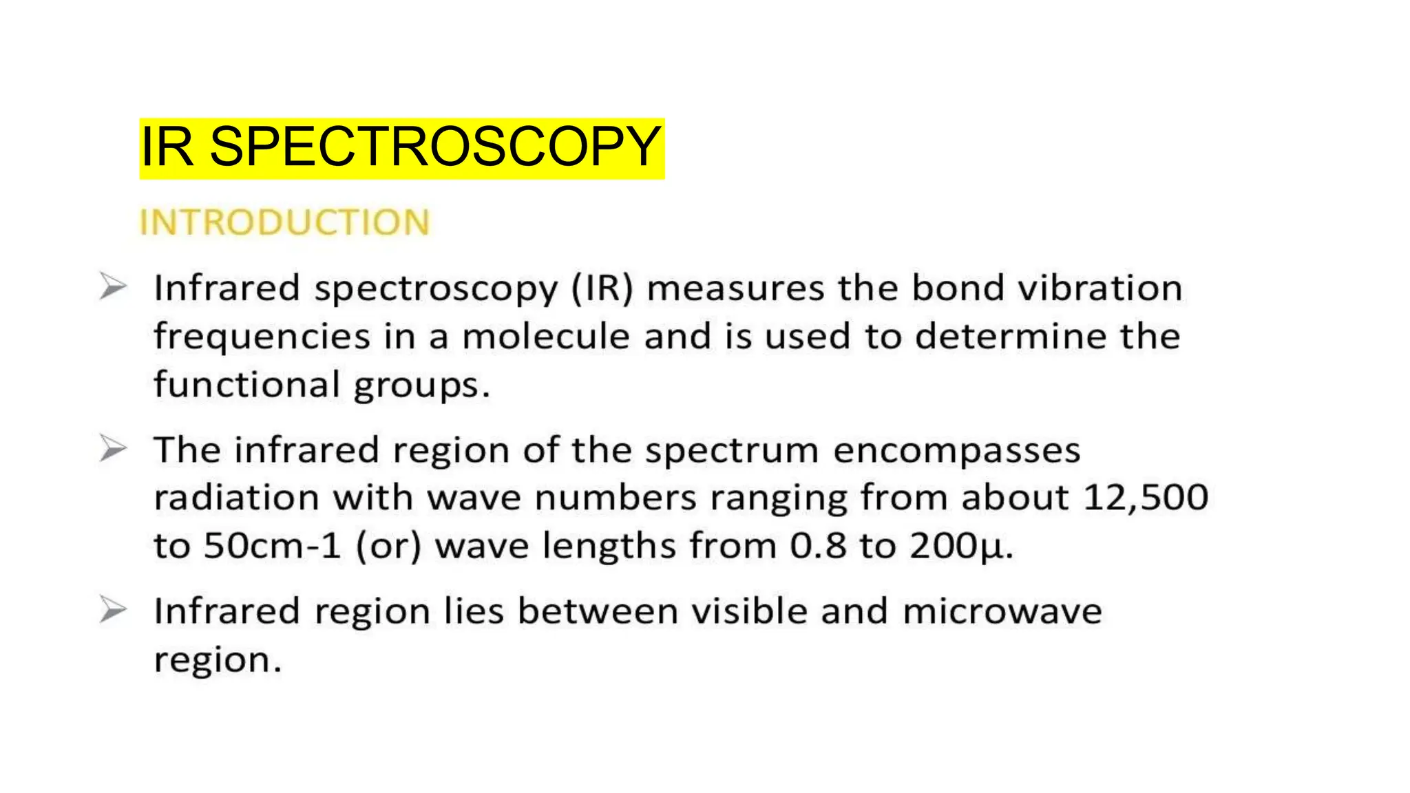 Infrared Spectroscopy PPT, Principle, Instrumentation | PPTX