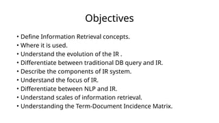 Introduction to Information Retrieval (concepts and principles) | PPT
