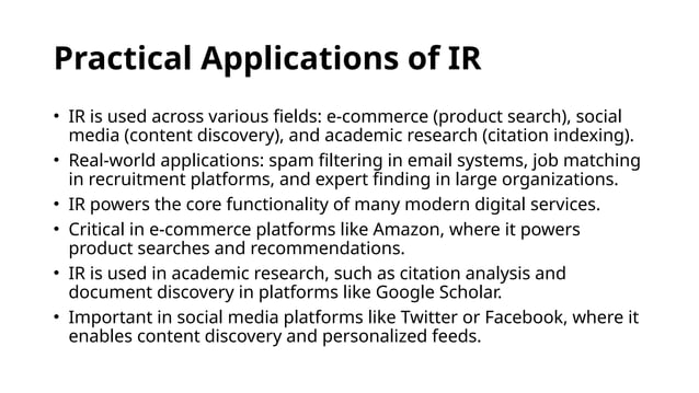 Introduction to Information Retrieval (concepts and principles) | PPT