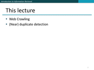 IR-lec13-web-crawling presentation there | PPT