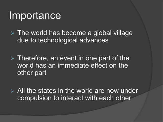 Ir meaning, nature and importance | PPTX | Political Issues & policy ...