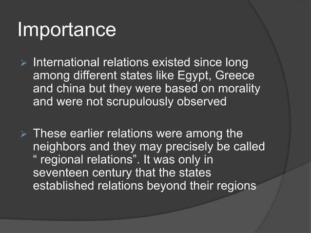 Ir meaning, nature and importance | PPTX | Political Issues & policy ...