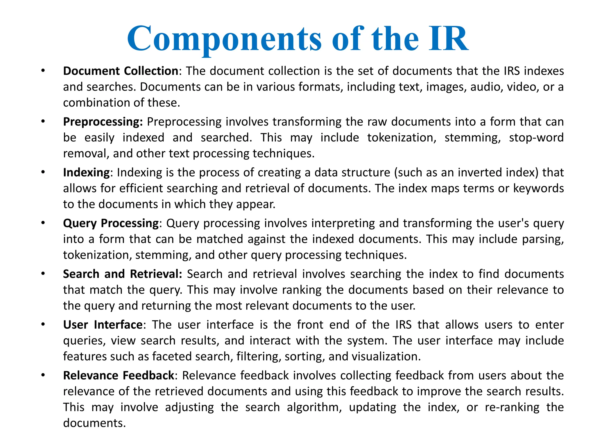 Information Retrieval basic presentation | PPTX | Search | Internet