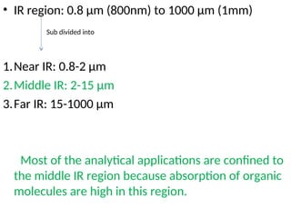 ir-spectroscopy. nfrared spectroscopy or vibrational spectroscopy | PPT ...