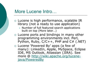 IR with lucene | PPT