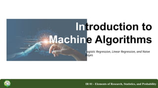 Introduction to Machine Learning Algorithms.pptx