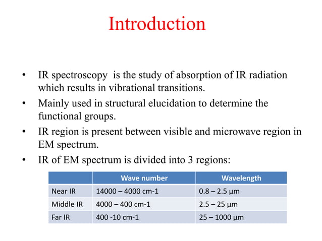 Infrared Spectroscopy | PPTX | Chemistry | Science