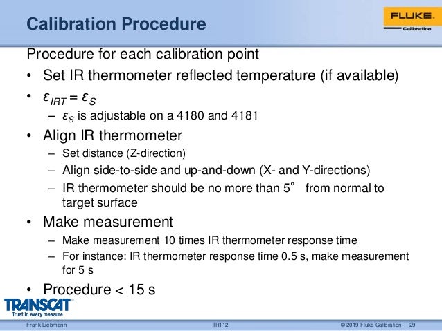 How to Calibrate an IR Thermometer Webinar Presented by Fluke Calibra…