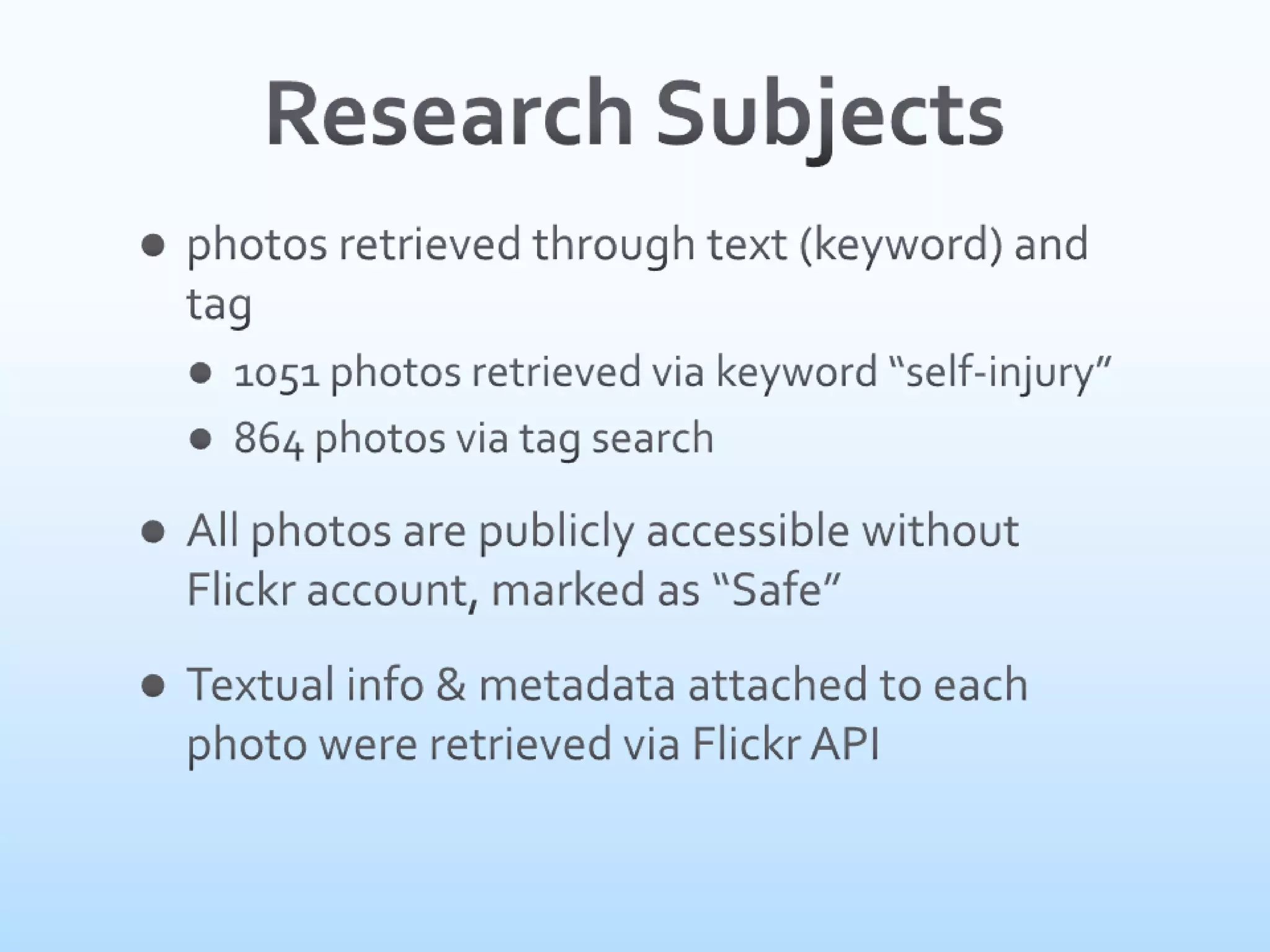 AoIR2011 Self-injury on Flickr presentation | PPTX