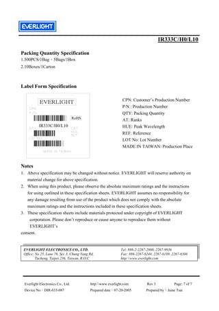 IR333C-H0-L10 Datasheet | PDF
