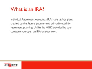 Essential Information On Individual Retirement Accounts (IRAs) | PDF