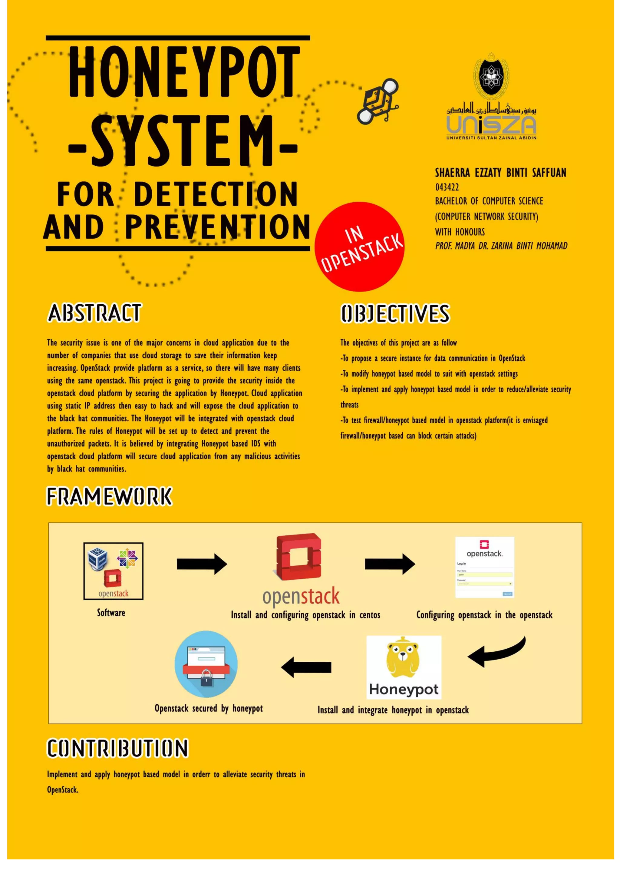 HONEYPOT SYSTEM FOR DETECTION AND PREVENTION IN OPENSTACK | PDF