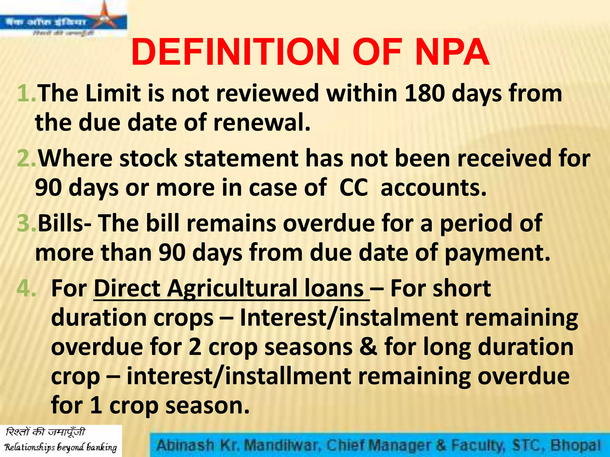 IRAC Norms of RBI | PDF