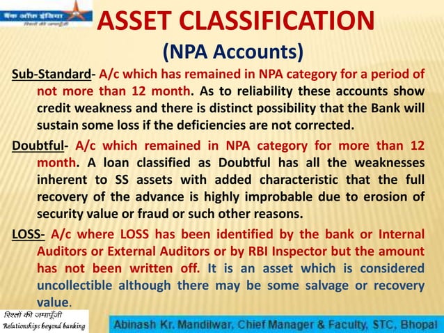 IRAC Norms of RBI | PDF | Consumer Banking | Personal Finance