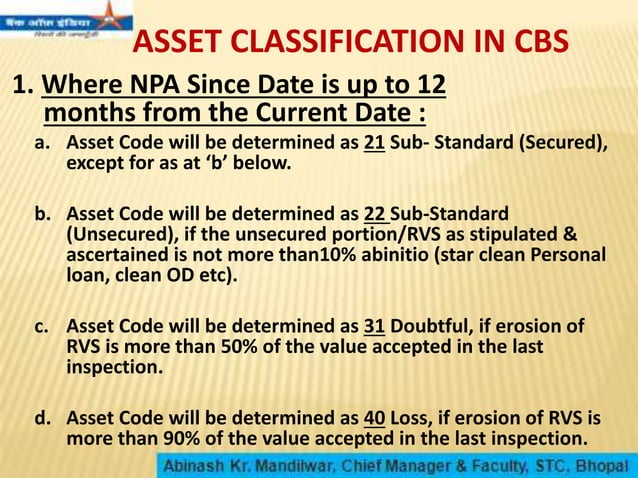 IRAC Norms of RBI | PDF | Consumer Banking | Personal Finance