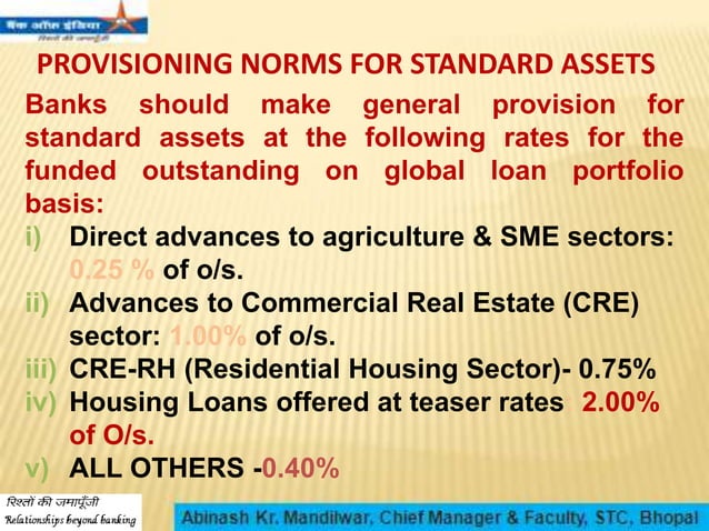 IRAC Norms of RBI | PDF | Consumer Banking | Personal Finance