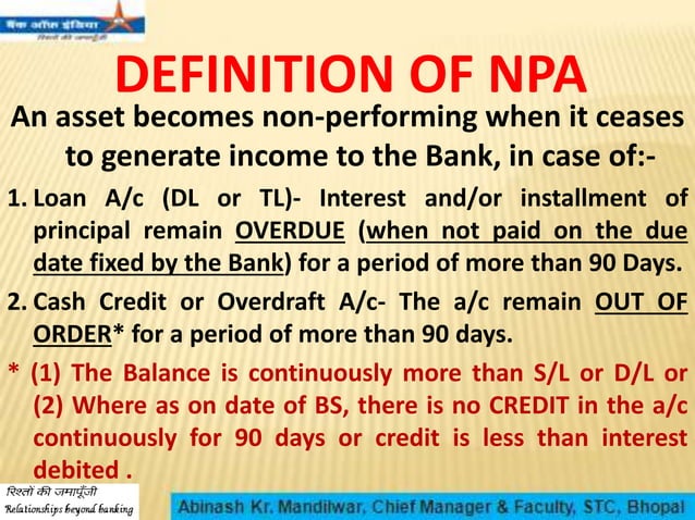 IRAC Norms of RBI | PDF | Consumer Banking | Personal Finance