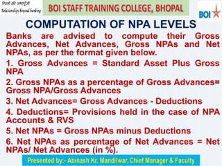 IRAC NORMS (INCOME RECOGNITION & ASSET CLASSIFICATION AND PROVISIONING ...