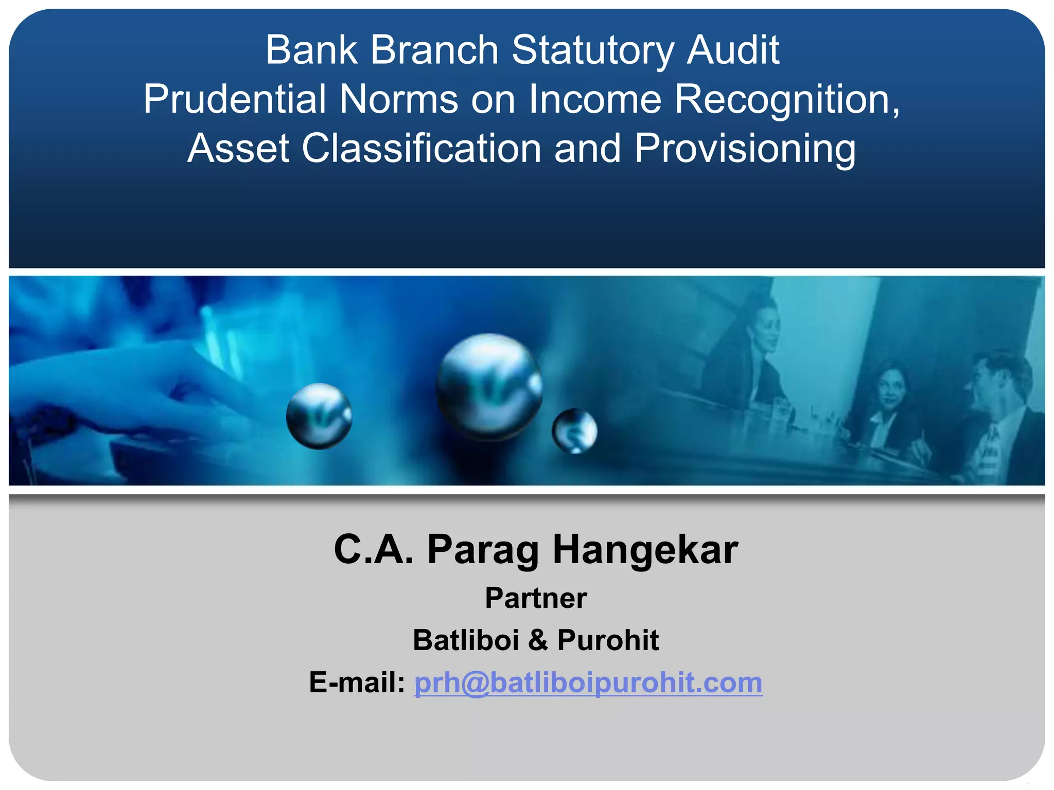 Bank Branch Audit | PPTX