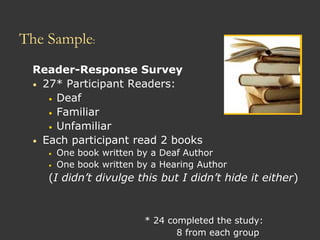 International Reading Association presentation on Deaf Characters in ...