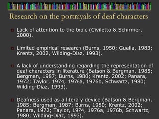 International Reading Association presentation on Deaf Characters in ...
