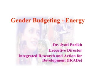 Ira de gender energy budgeting | PPT | Women\'s Health | Healthy Living