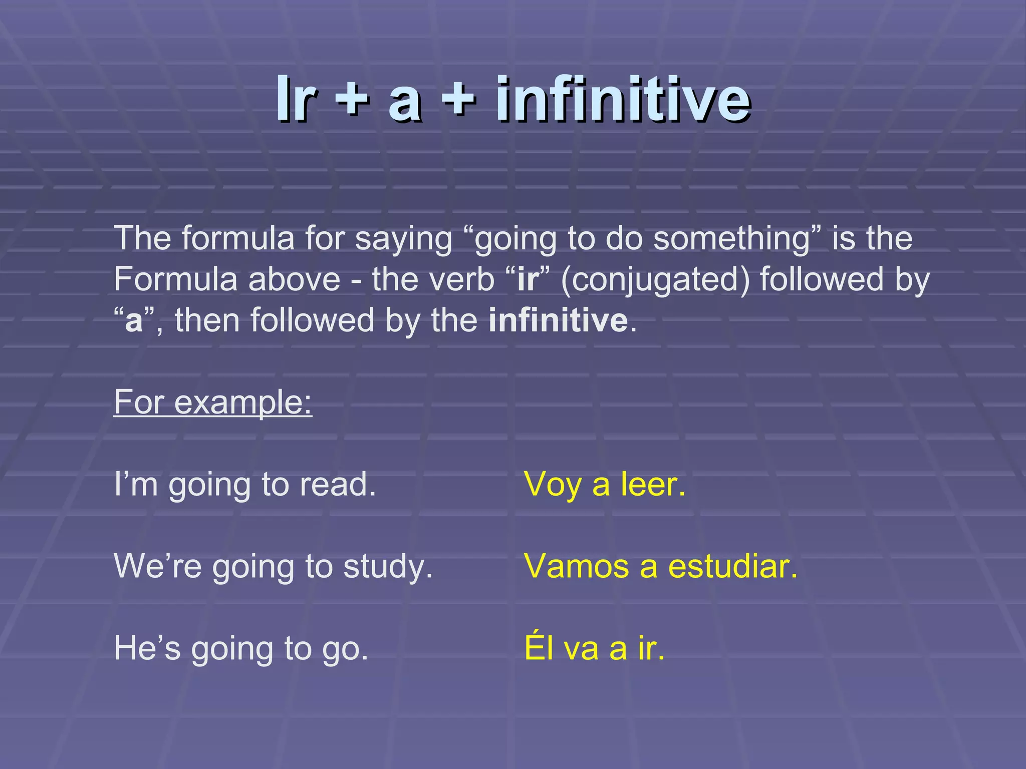 Ir+a+Infinitive | PPT
