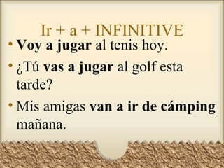 Ir+A+Infinitive | PPT