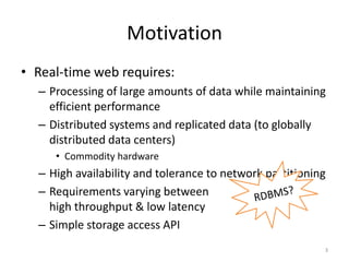 Bigtable and Dynamo | PDF | Databases | Computer Software and Applications