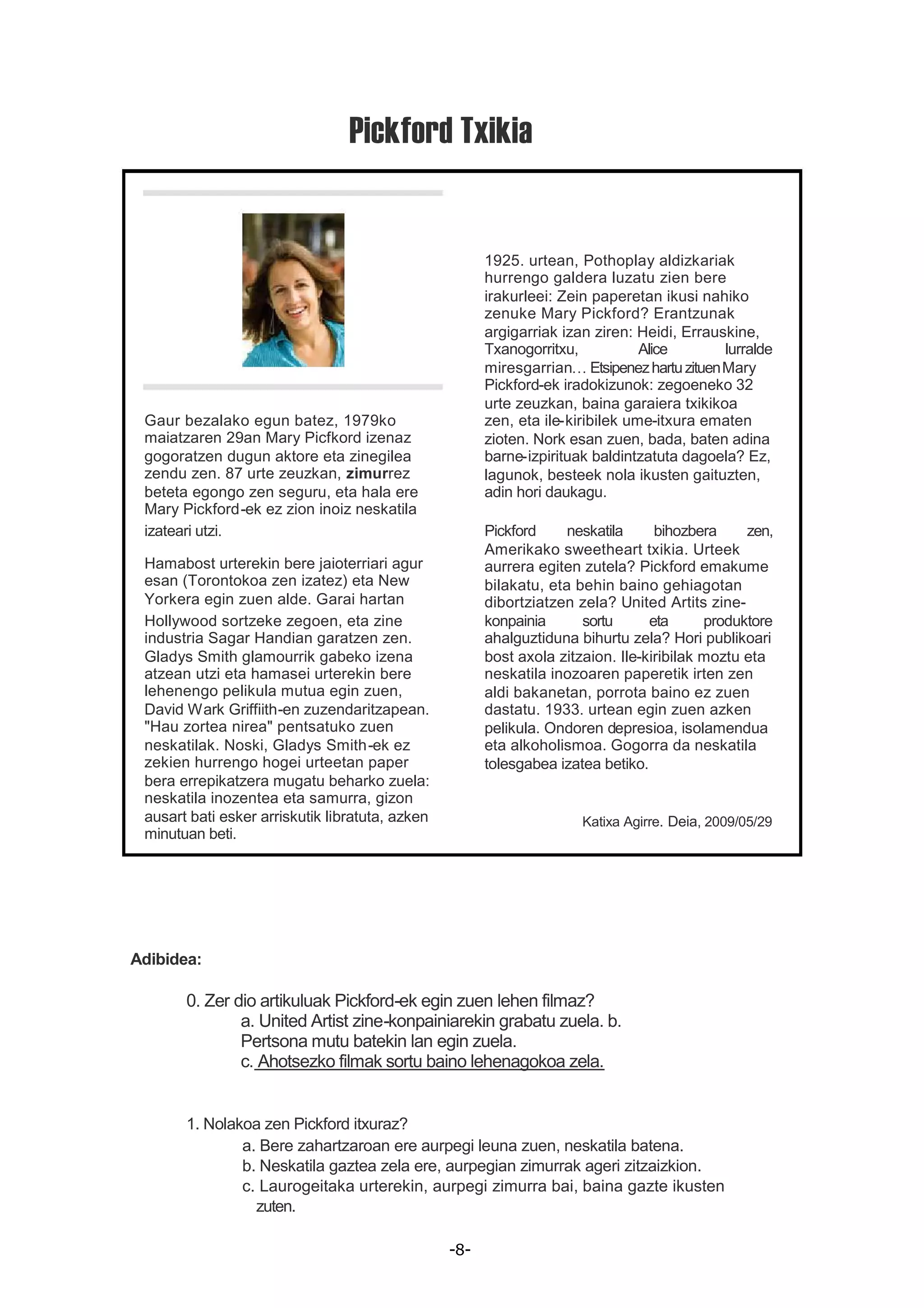 2.mailako Irakurmena 2009 | PDF