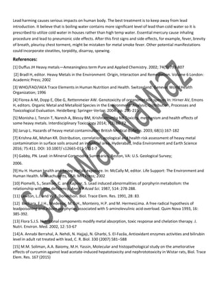 Toxicity of lead and mercury | PDF