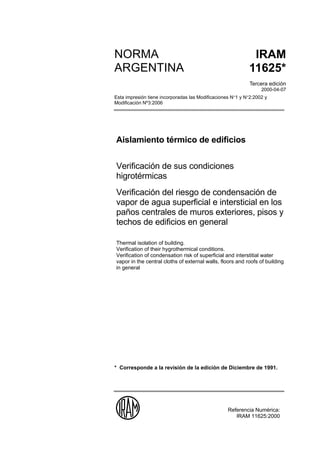 Iram 11625 condensac | PDF