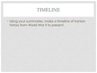 Overview of Iran 1979-present | PPT