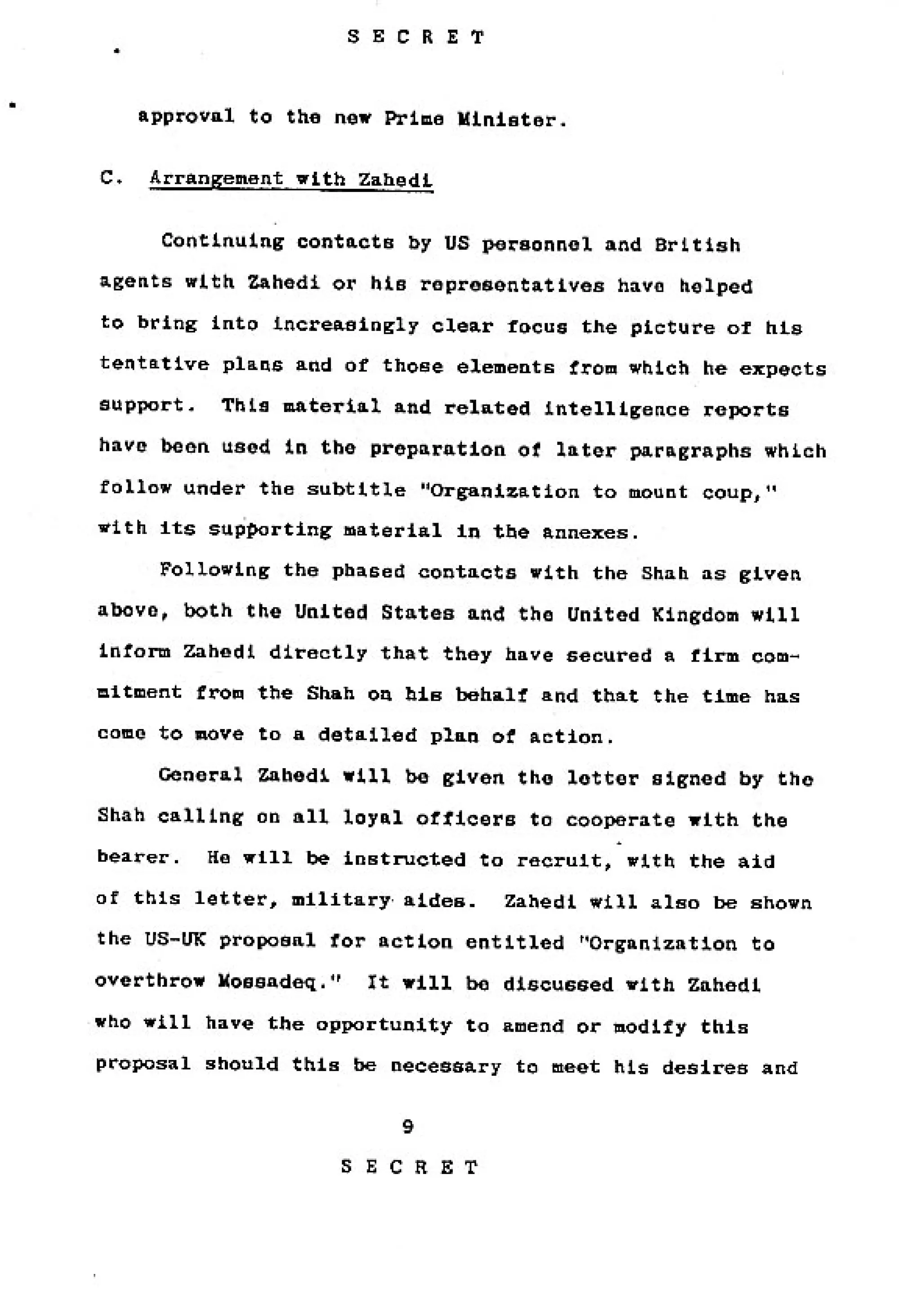 Operation Ajax Declassified PDF Appendix B | PDF